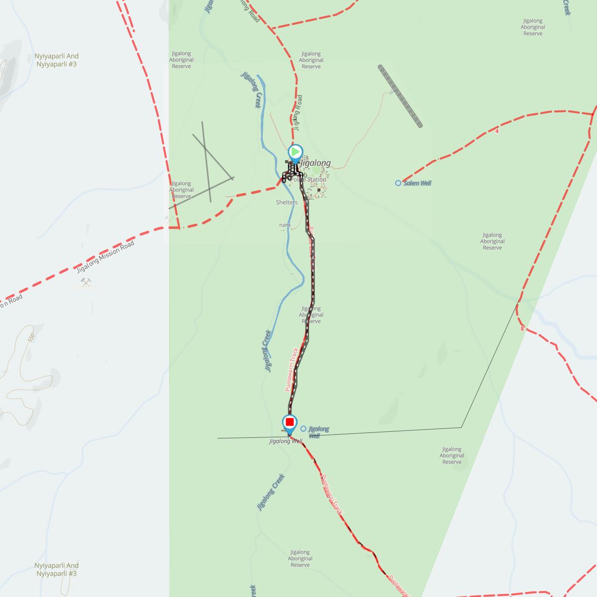 Jigalong to Jigalong Well WA