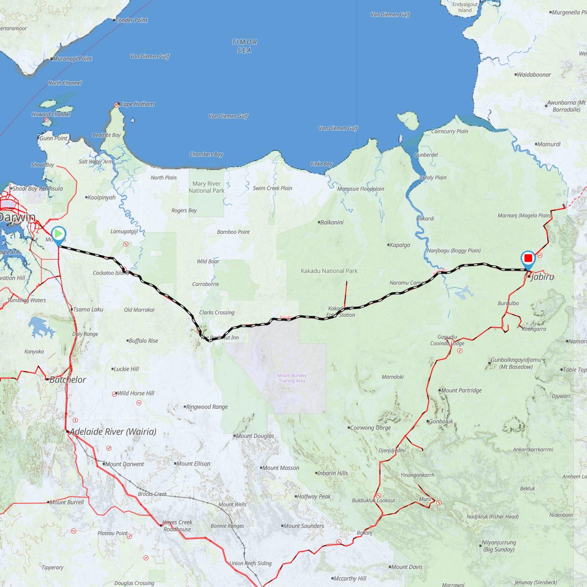 Bees Creek to Jabiru NT