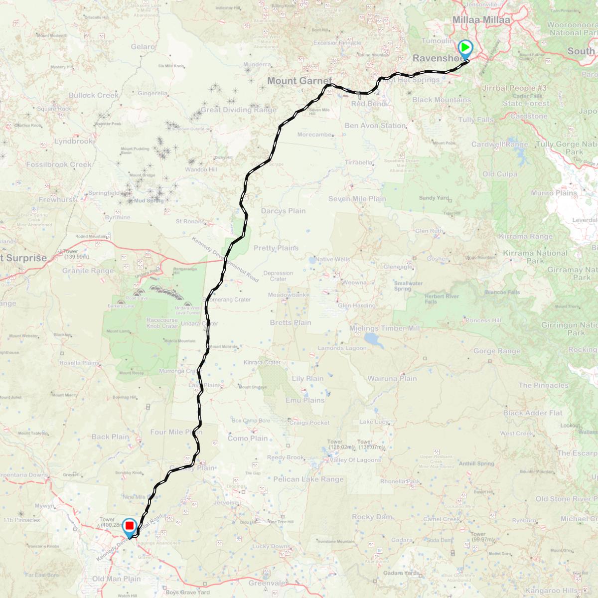 Kennedy Highway, Ravenshoe to the Lynd Junction QLD