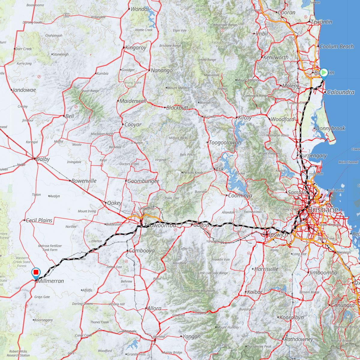 Warana to Millmerran QLD