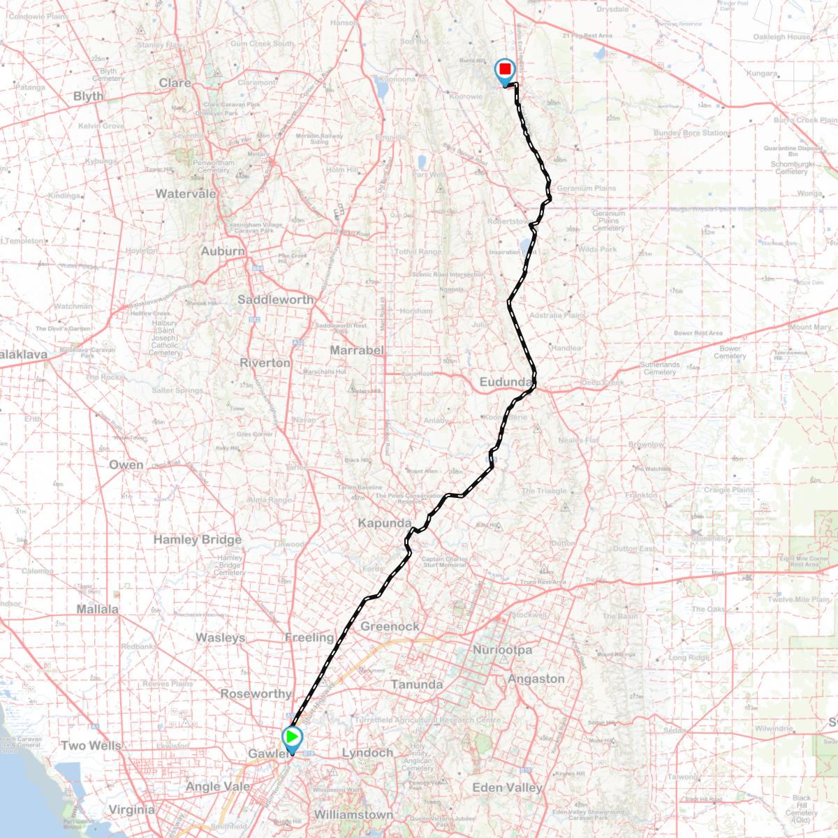 Adelaide to Burra Gorge SA