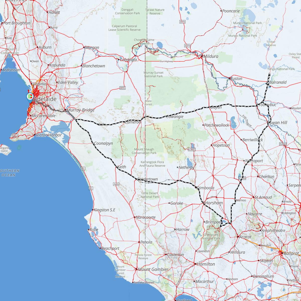 2019 National Gathering Adelaide Balranald Halls Gap to Adelaide NSW